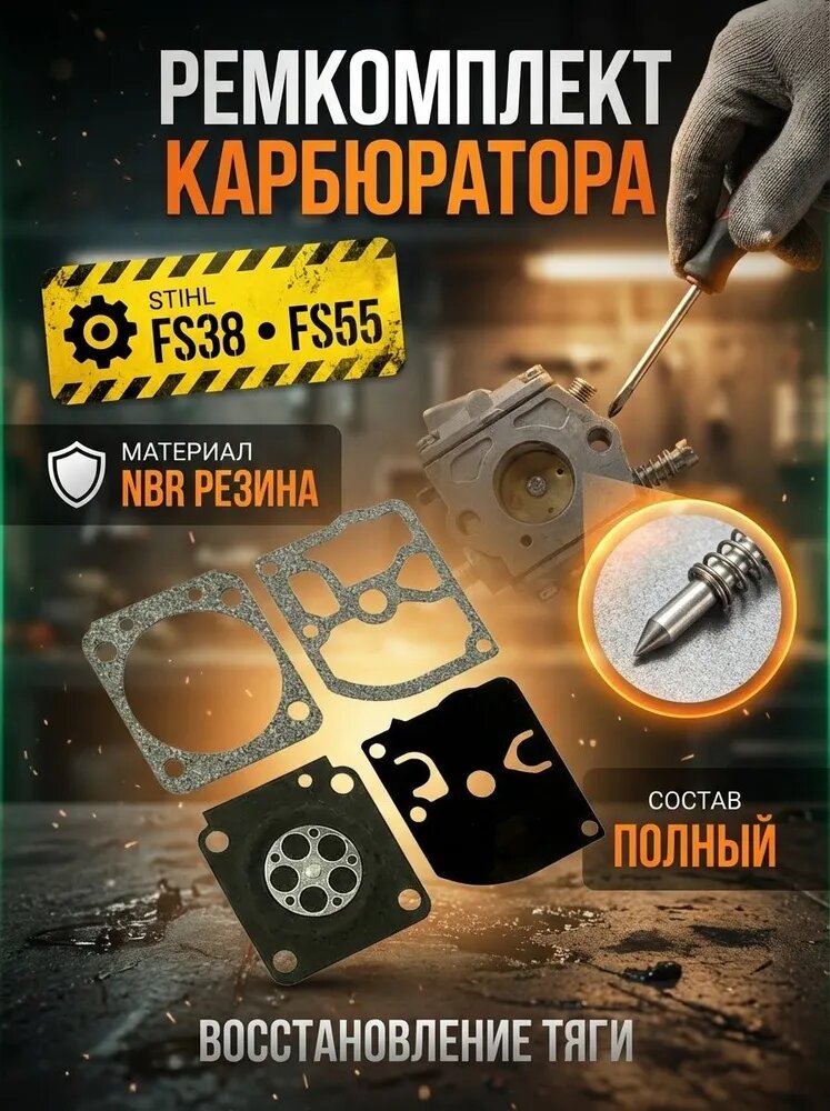 Ремкомплект карбюратора мотокосы Stihl FS55
