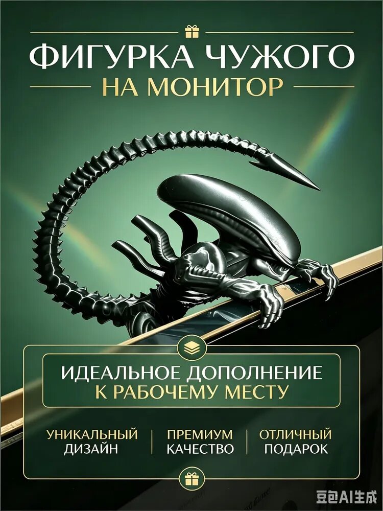 Фигурка декоративная Чужой на Монитор, высота 12 см, длина 9 см