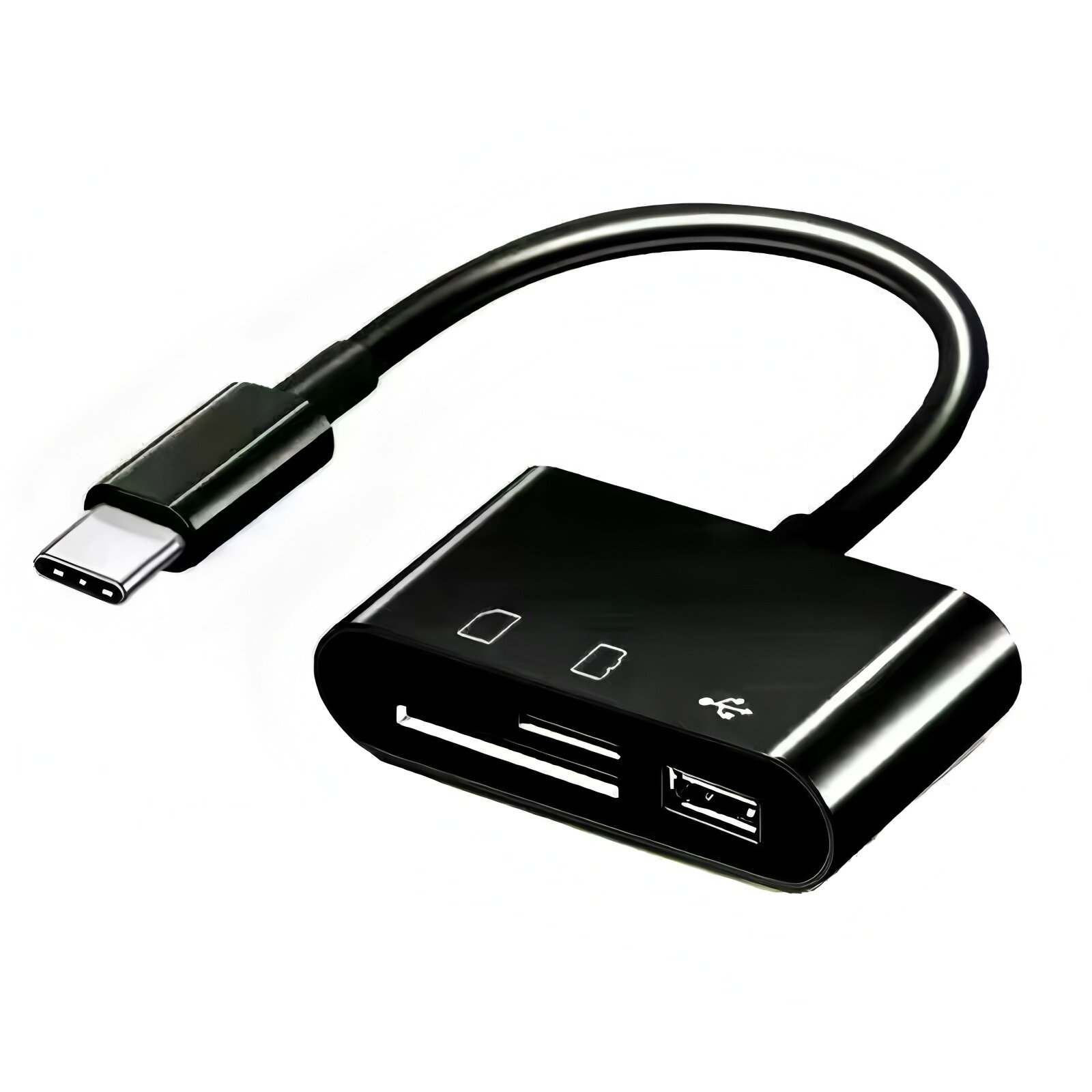Картридер 4 в 1 универсальный USB Type C Micro USB, устройство для чтения SD-карт памяти, U-диск, OTG адаптер