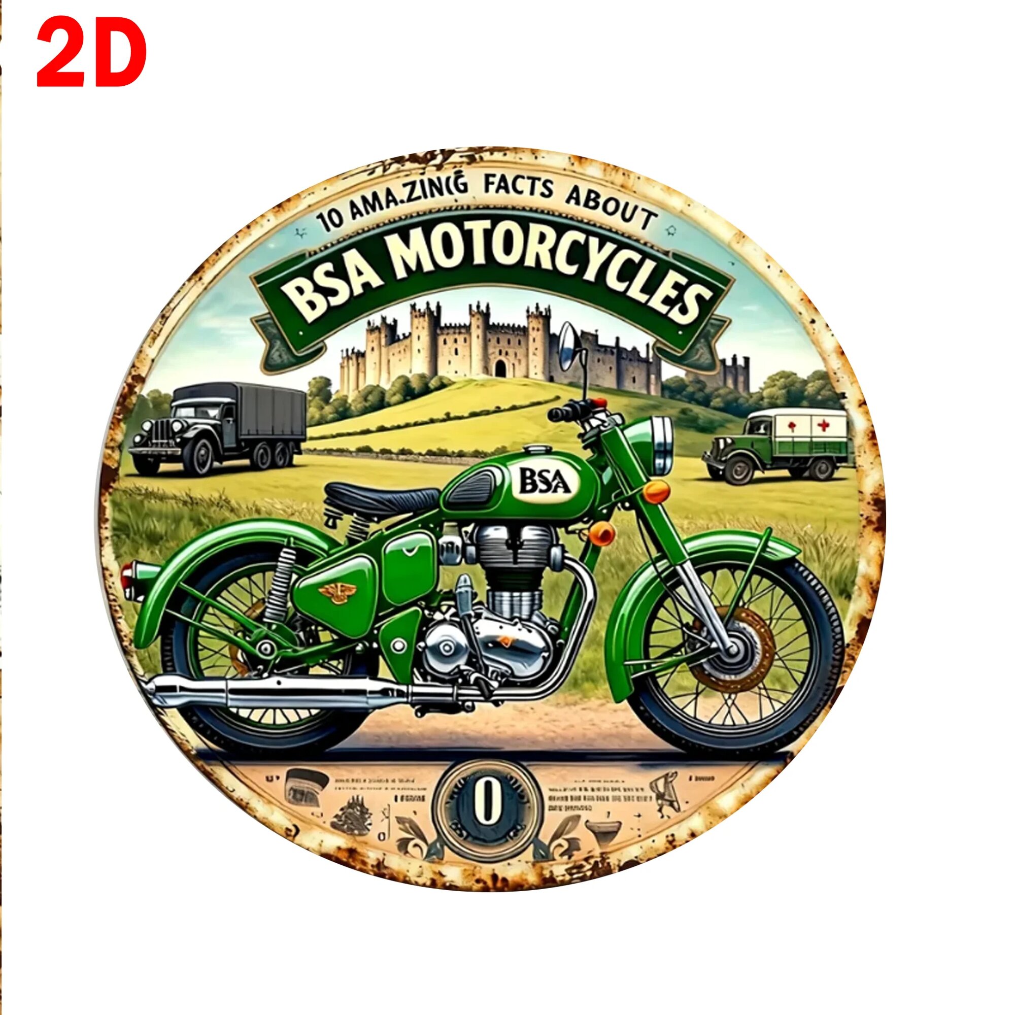 Металлическая табличка Royal Enfield HELLOYOUNG Зеленый, TYA3459-02