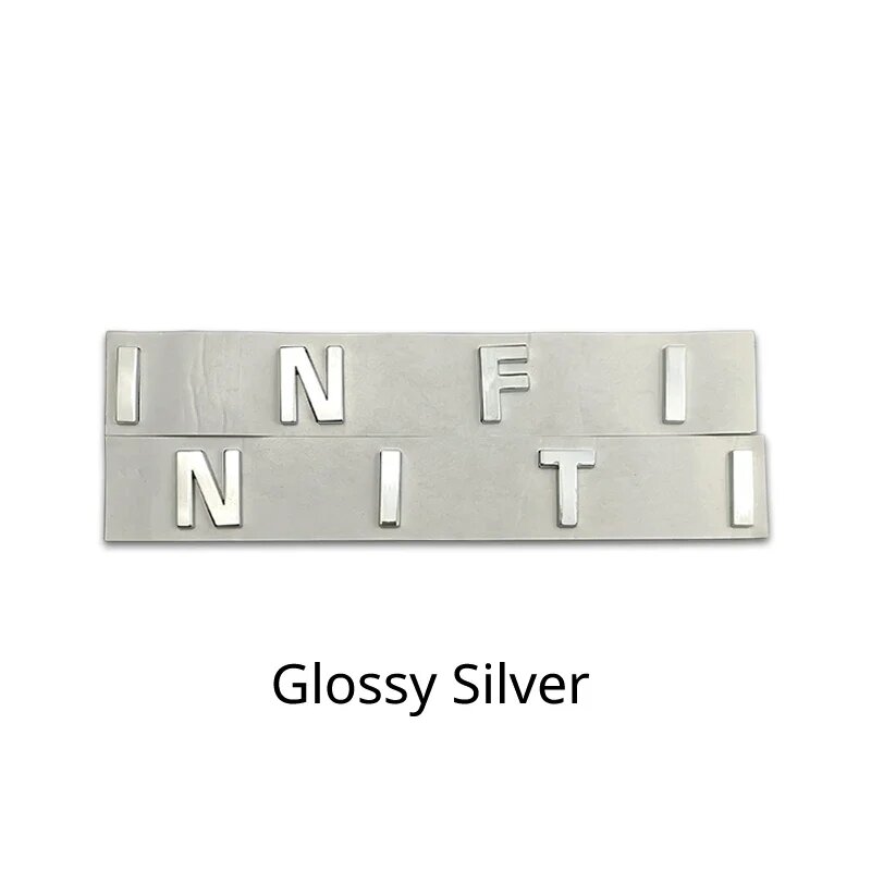 3D Металлическая эмблема-наклейка для Infiniti Q50 Q50L Q30 Q70 G25 G50 QX60 QX70 FX35 Glossy SILVER