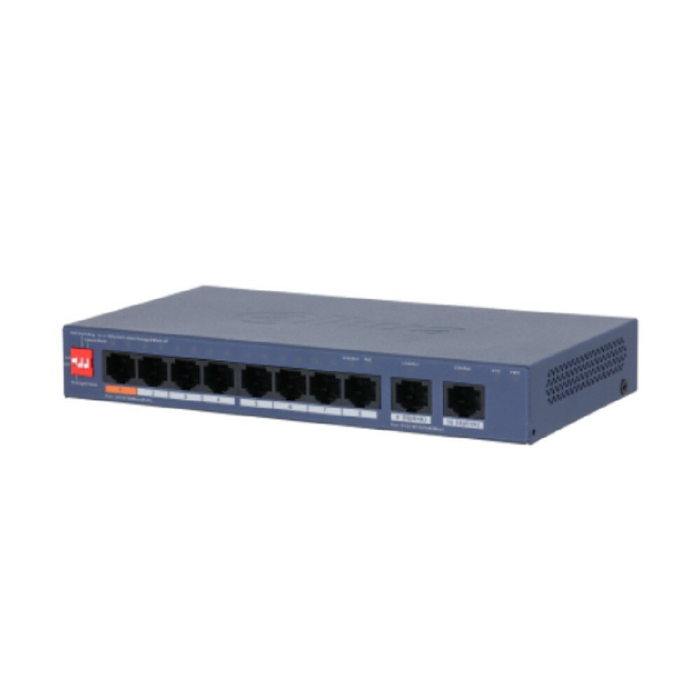Коммутатор PoE CS4010-8ET2GT-60 Dahua Веб-интерфейс 10 портов 1000 Мбит/сек