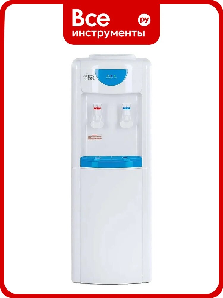 Кулер для воды Ecotronic V14-LE XS ETK12335, с подсветкой, верхняя загрузка, белый