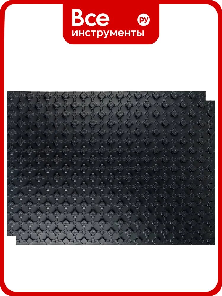 Мат для теплого пола с бобышками черный STOUT Smf-0001-110800 1100x800x1 (без теплоизолирующего, теплого пола