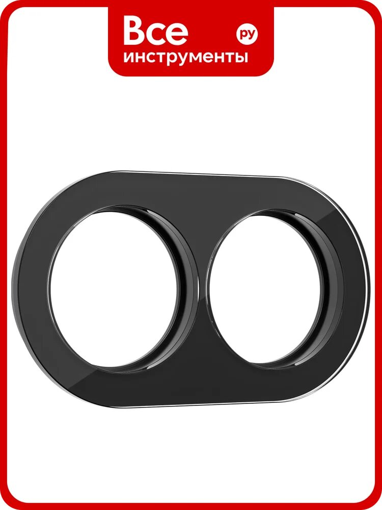 Рамка Werkel Favorit Runda W0025108, стекло, IP20, 2 поста, черная