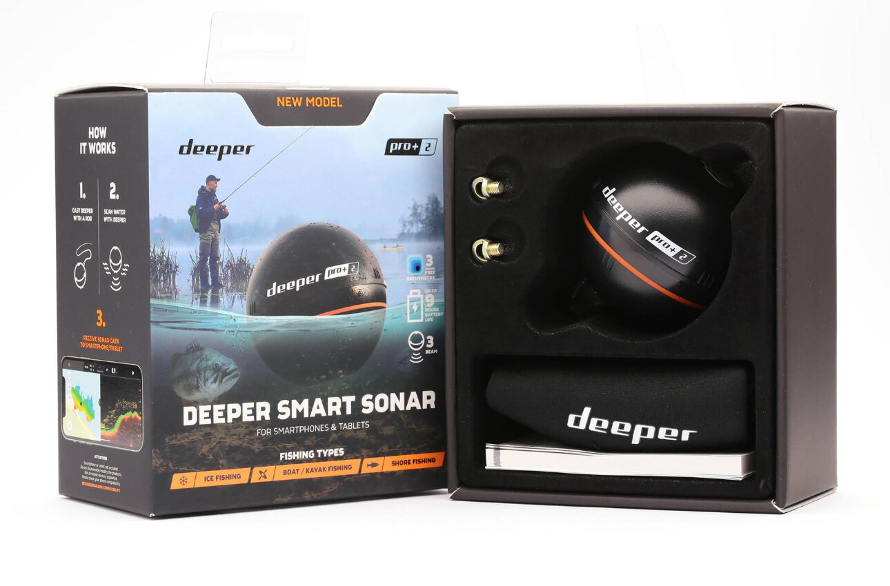 Беспроводной эхолот Deeper Smart Sonar PRO+ 2 с GPS и Wi-Fi для рыбалки