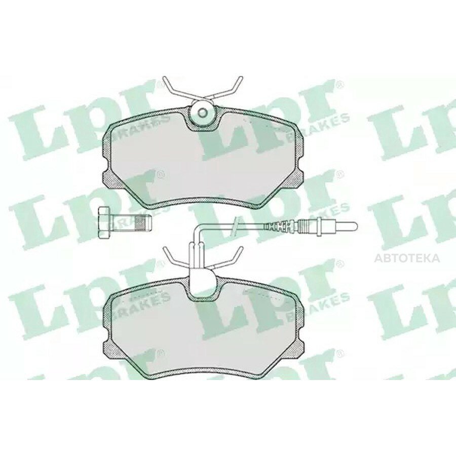Колодки тормозные PEUGEOT 306 93-01/405 92-96/IKCO SAMAND передние LPR 05P293