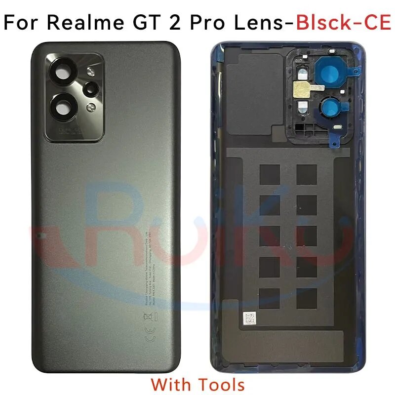 Новая задняя крышка для Realme GT2 Pro, крышка батарейного отсека, стекло gt 2 pro, панель, корпус задней двери, чехол для телефона, замена корпуса