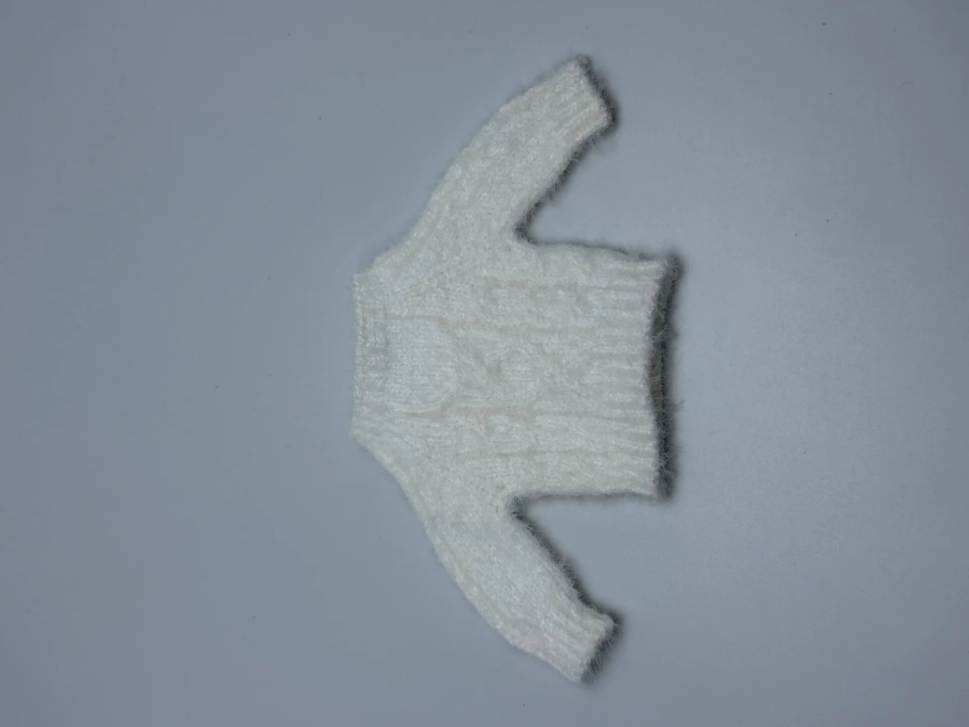 Зимний вязаный свитер для куклы Zsiga 1/8 Белый, White