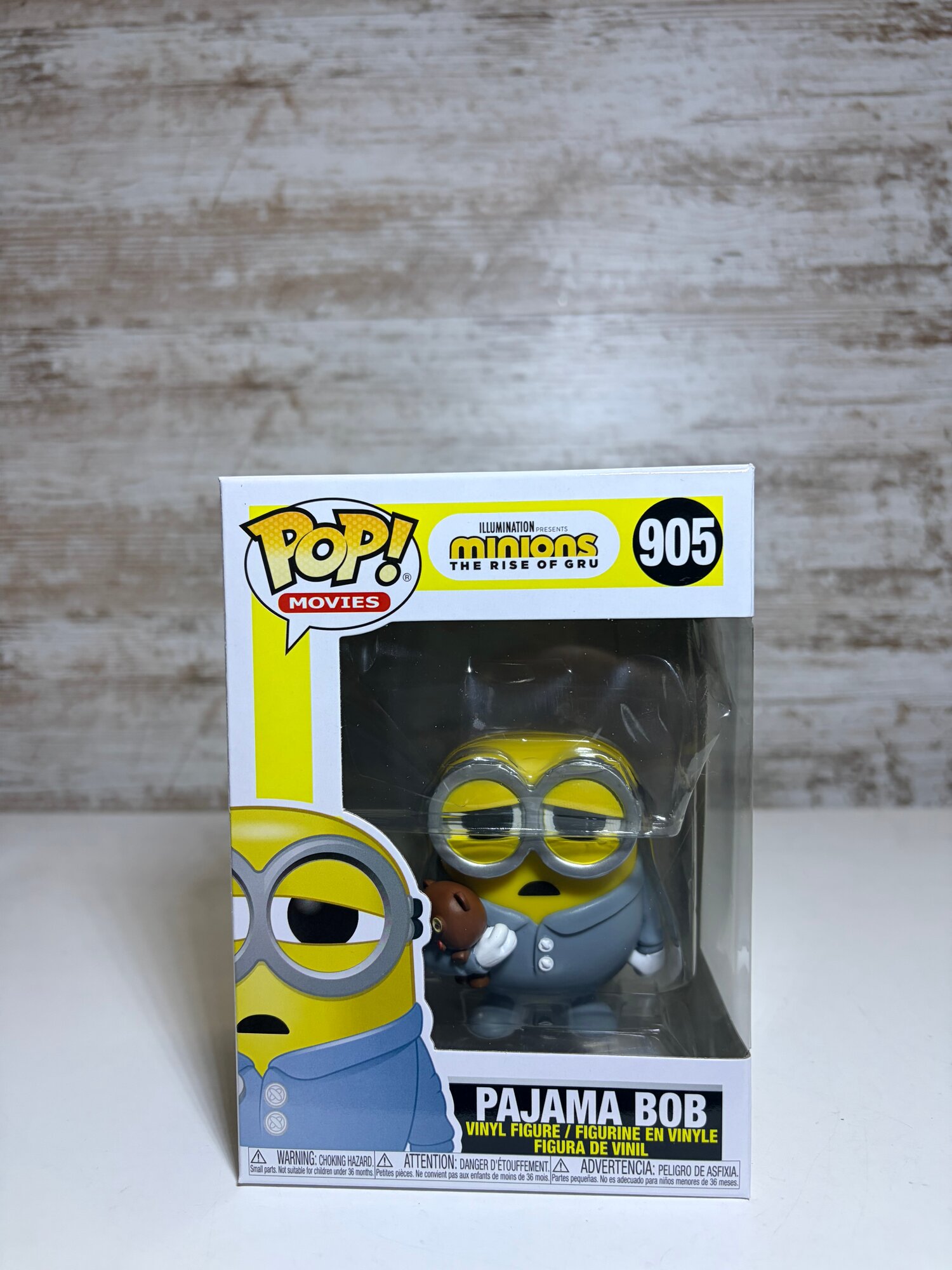 Коллекционная фигурка Funko Pop! Movies Minions: The Rise of Gru Pajama Bob №905 (Боб в пижаме), винил, в коробке