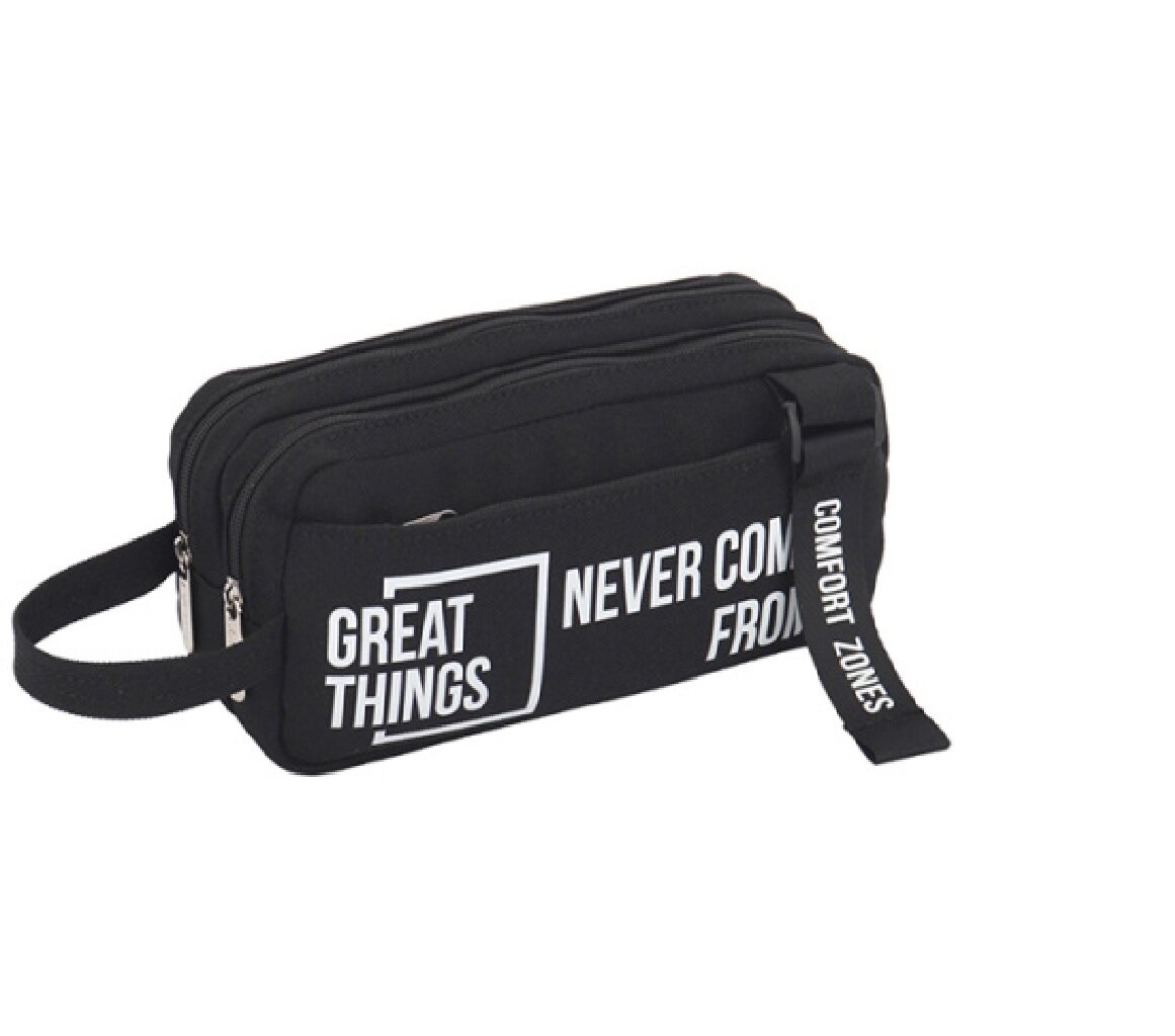 Пенал deVente "Great things", 2 отделения, 22*10*8см, прямоугольный, на молнии, текстиль