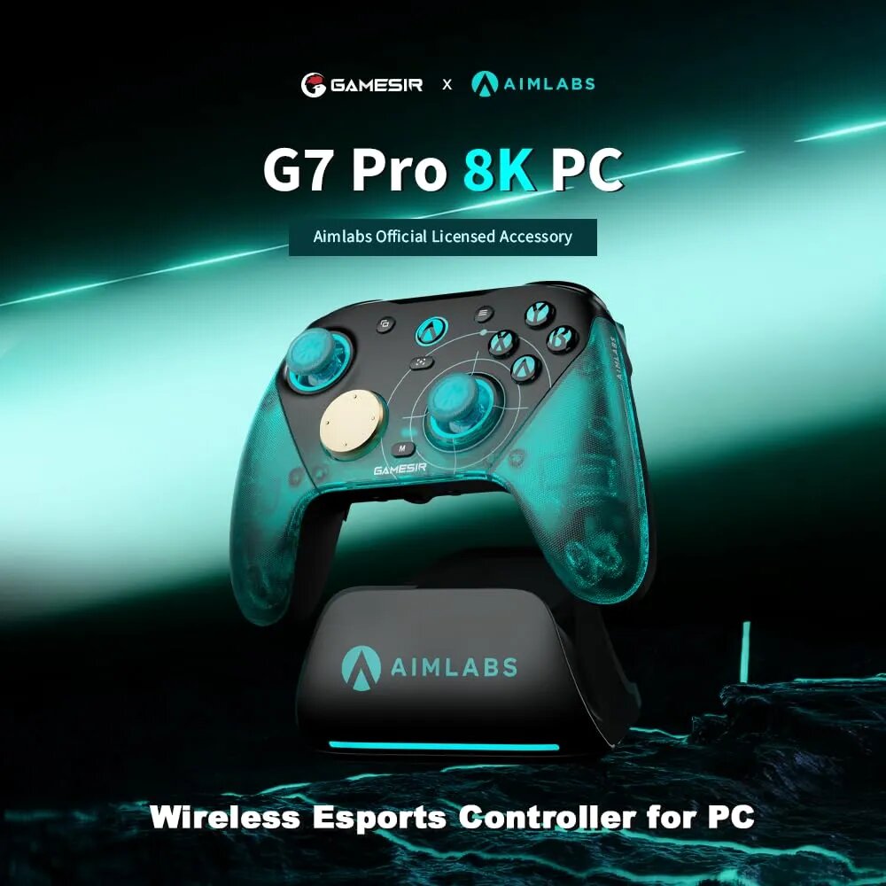 Геймпад GameSir G7 Pro 8K для ПК Aimlabs Edition, проводной контроллер с эффектом Холла, программируемые кнопки и триггеры, совместимость с Xbox Series XS / One / Windows 10/11