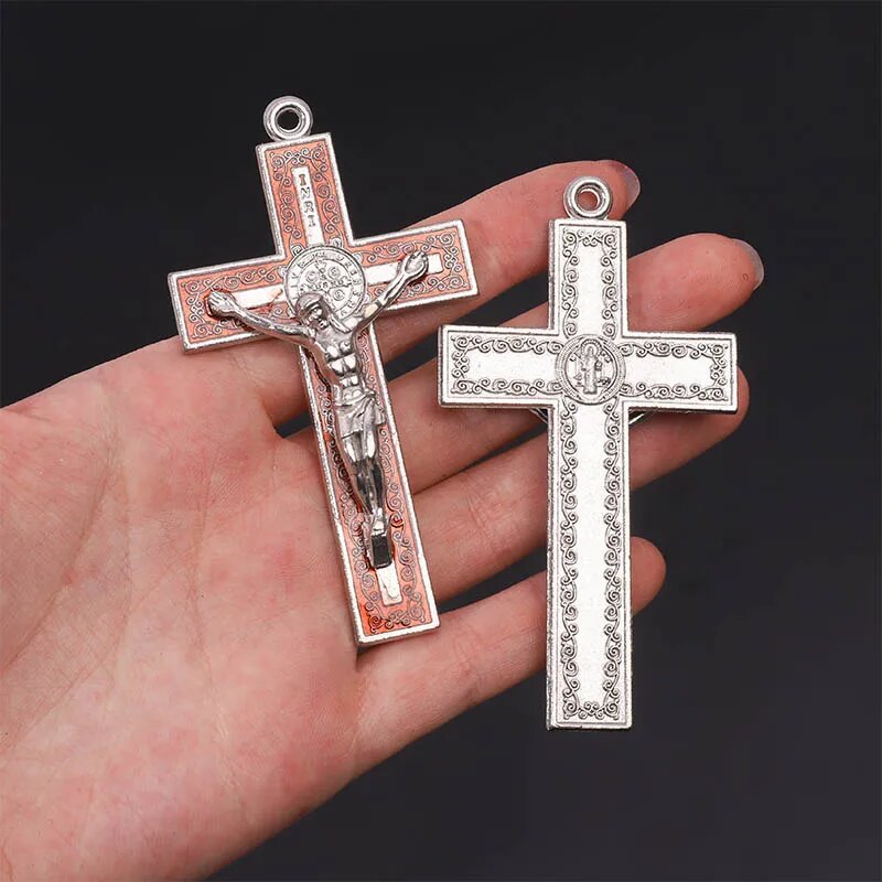 Крест религиозный, кулон Святой Бенедикт, Metal color: JG8504