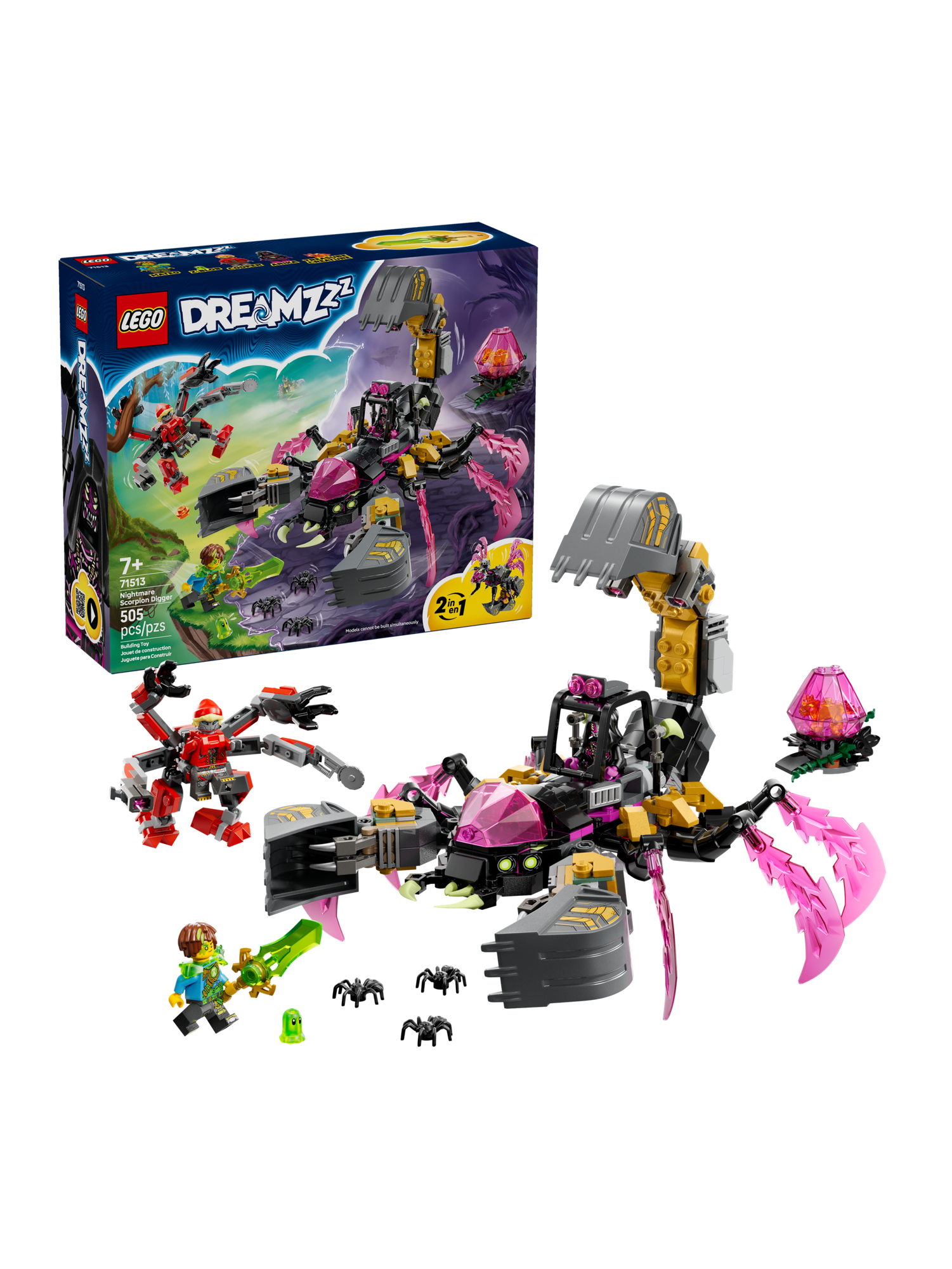 Конструктор LEGO DREAMZzz 71513 Скорпион экскаватор, 505 дет.