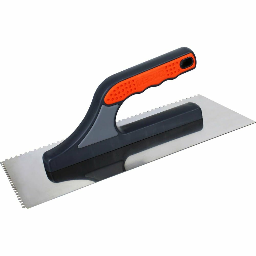 Гладилка DECOR 3K 280x130мм, нержавеющая сталь, зуб 3x3 мм 0.7 мм 680-003 11613758