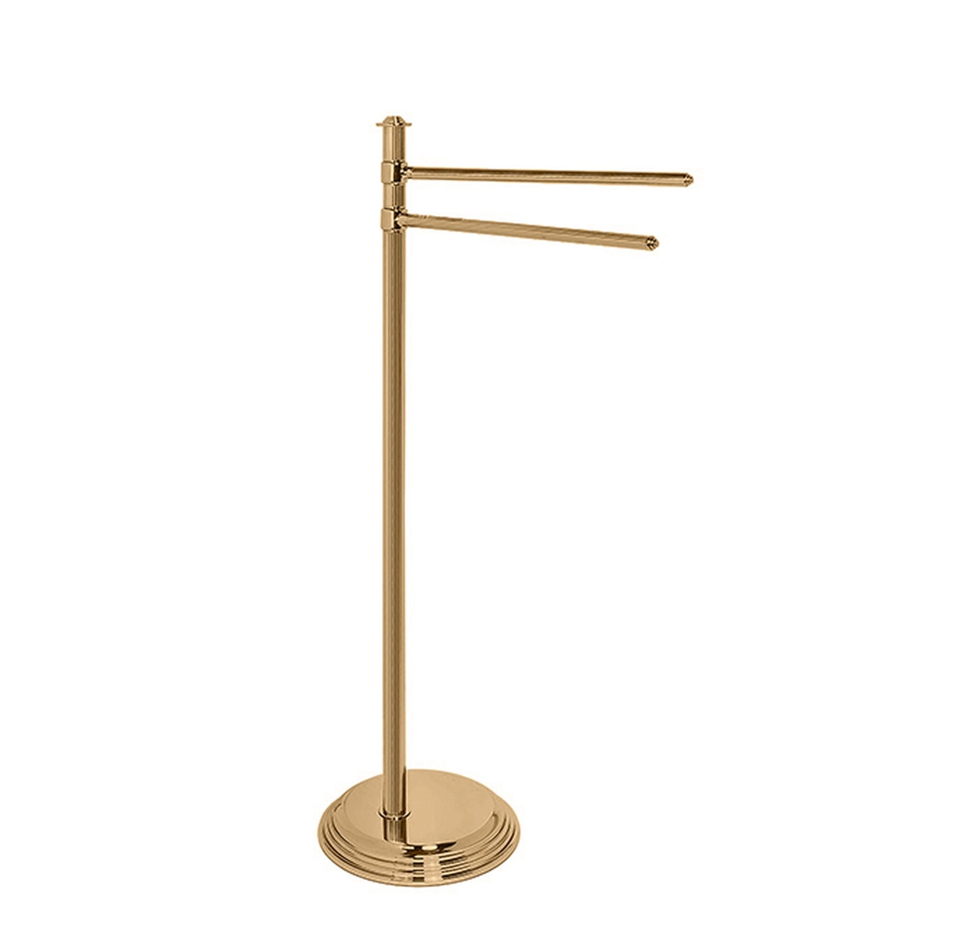 Стойка с 2-мя полотенцедержателями Colombo Design Hermitage B3338. OA, напольная, 84.7см, античная бронза