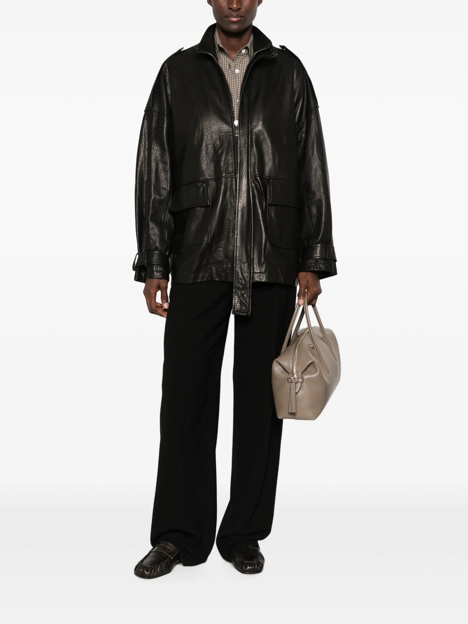 Куртка Giorgio Brato Leather epaulette jacket, размер 42 — фото 1