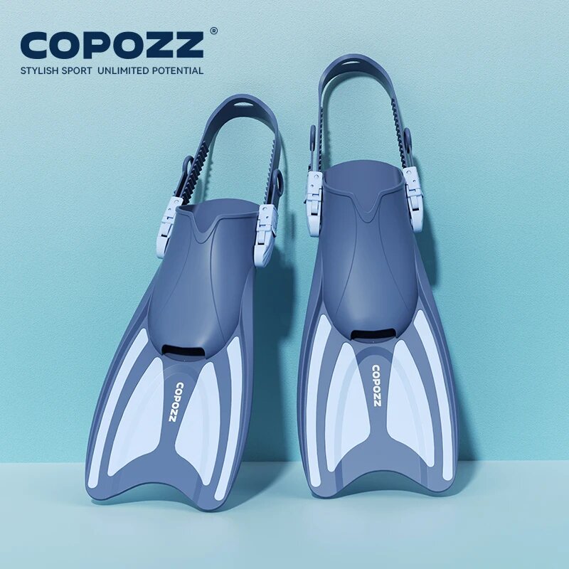 COPOZZ Детские регулируемые ласты для плавания Maca Blue