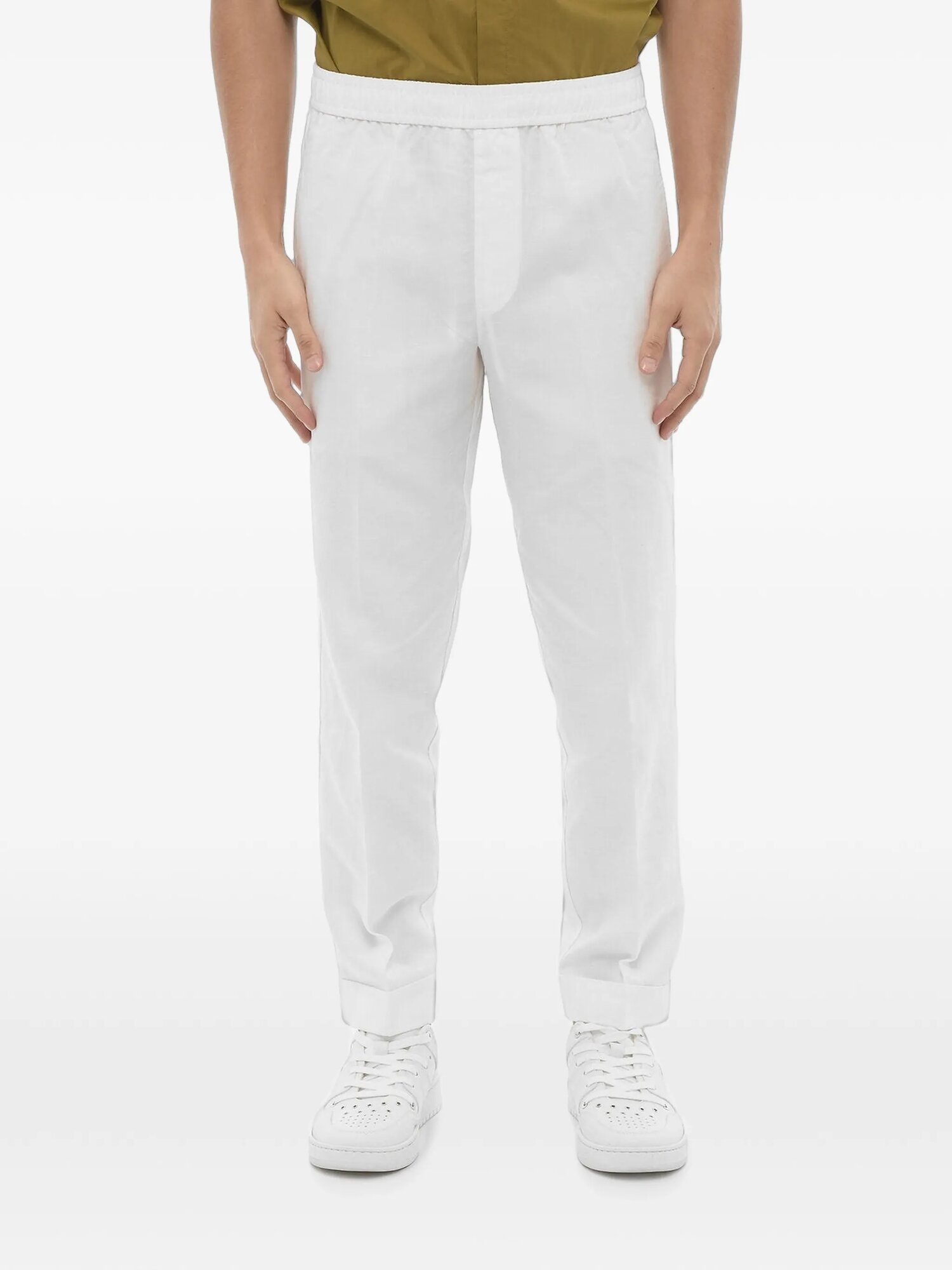Брюки Elastic-waist slim-fit trousers