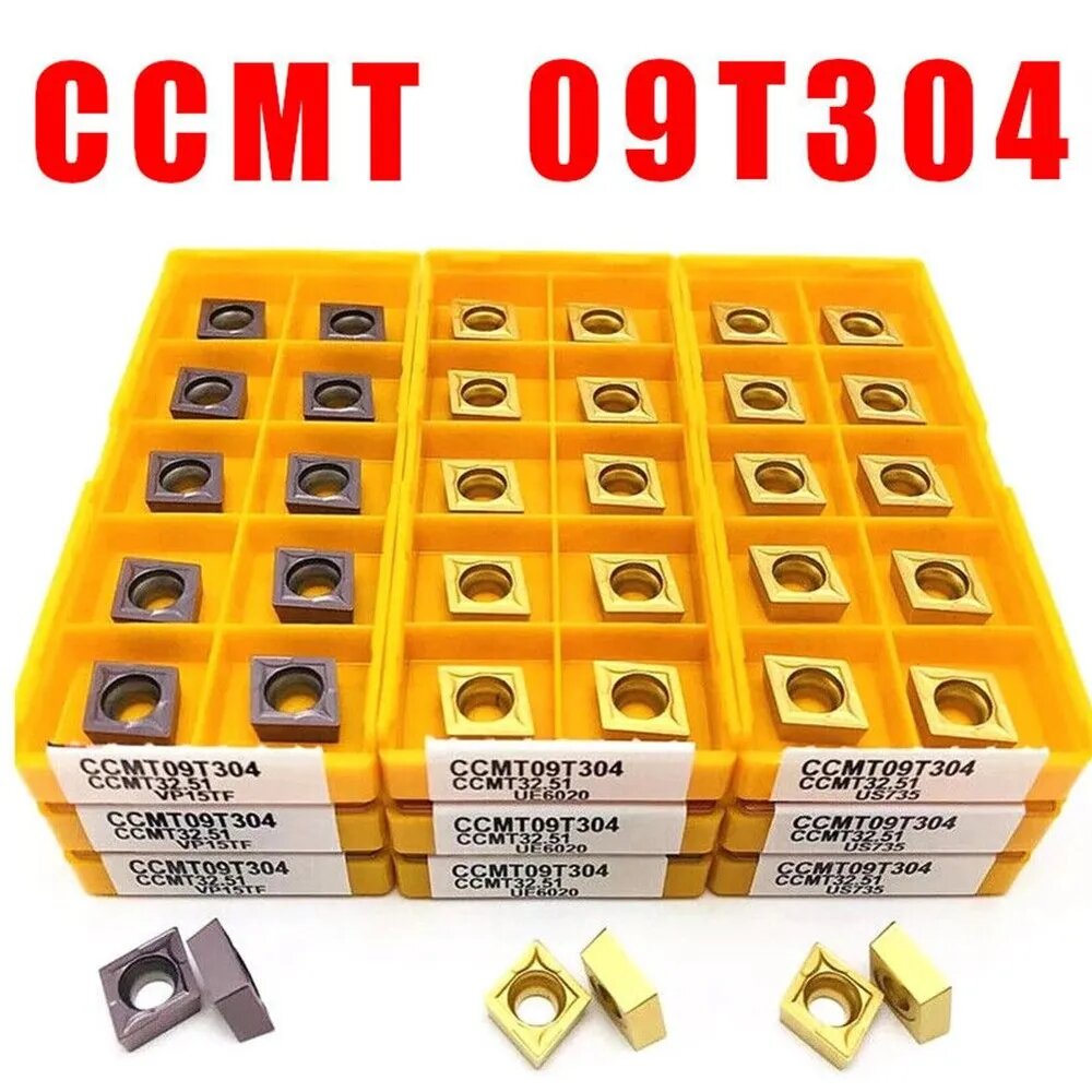 10шт CCMT09T304 VP15TF/UE6020/US735 Токарный Станок По Металлу С Твердосплавным rts ЧПУ