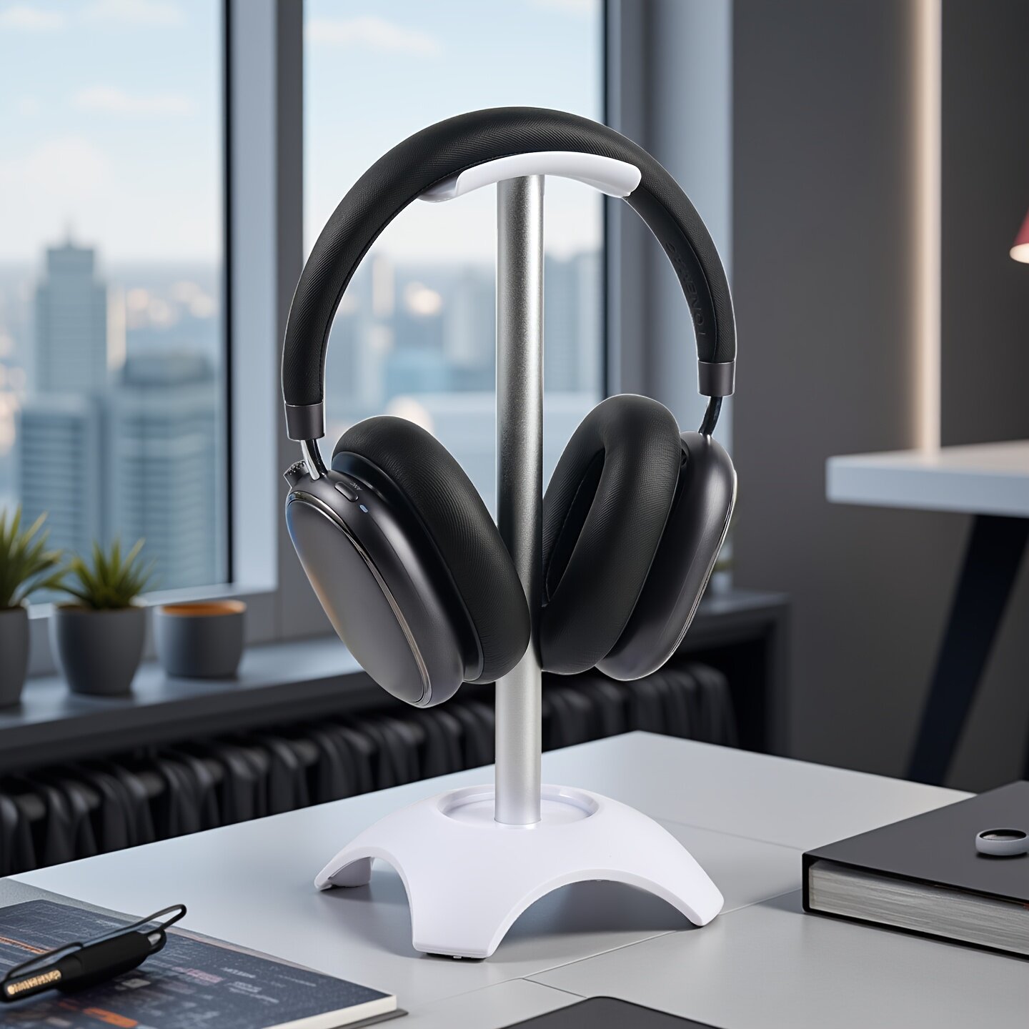 Подставка для наушников Over-Ear, органайзер для игровой гарнитуры, многофункциональная стойка-полка, белый цвет