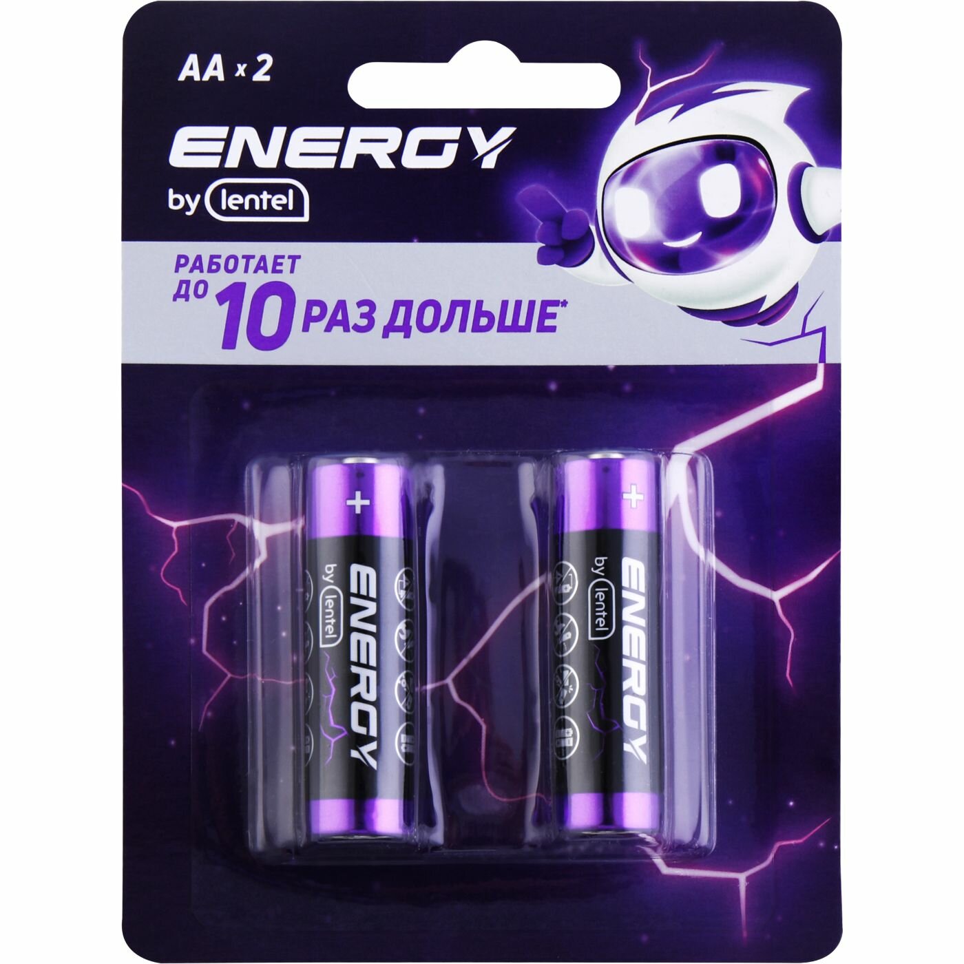 Элемент питания ENERGY BY LENTEL Alkaline battery Арт. AA LR6-2B (Китай)