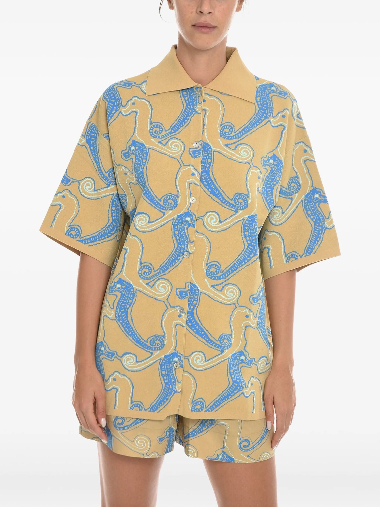 Рубашка Embroidered short-sleeve shirt