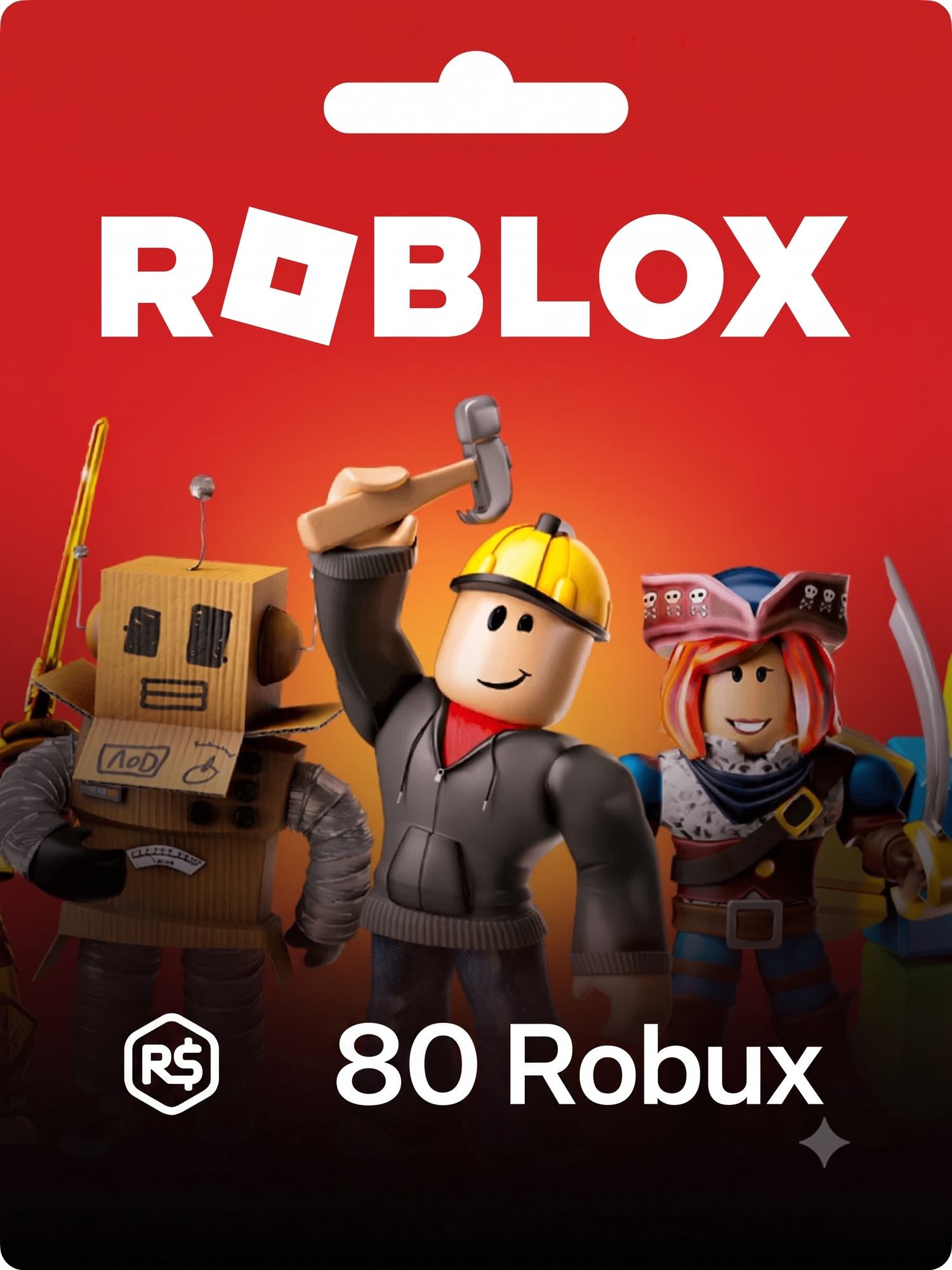 Пополнение счета Roblox на 80 Robux