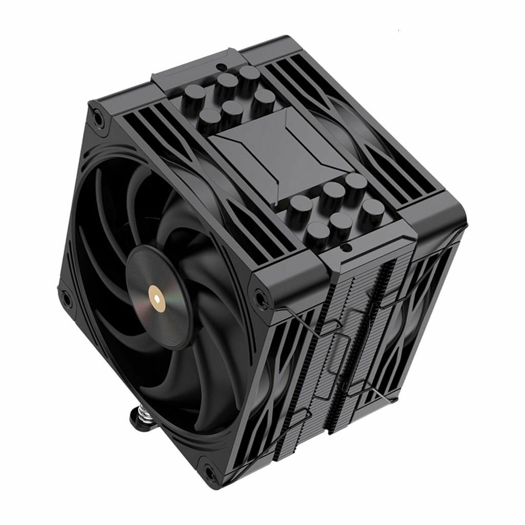 Процессорный кулер 6 медных теплотрубок без RGB LGA1700/AM4/AM5, Черный - Два вентилятора 6 теплотрубок LGA1700 AM4 AM5