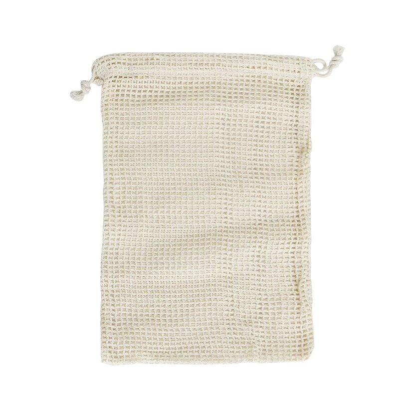 Холщовый мешок из чистого хлопка, малый размер 20x30 см, упаковка по 5 шт. для многоразового хранения фруктов и овощей,