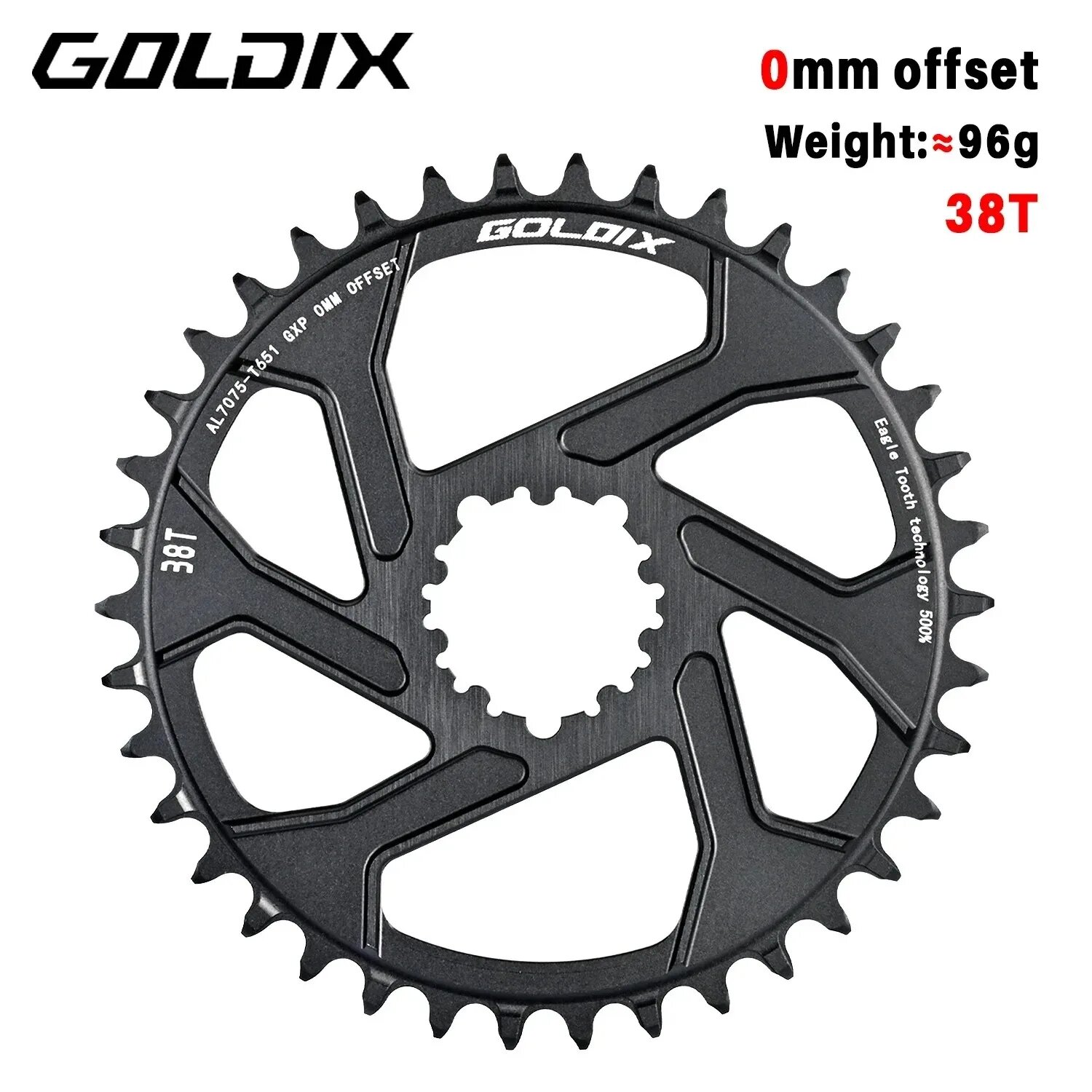GOLDIX Звезда велосипедная MTB 38T 0mm