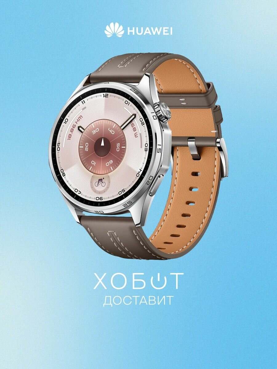 Смарт-часы Huawei Watch GT 6 (55020FWE) 46 мм, Ростест (ЕАС), серый