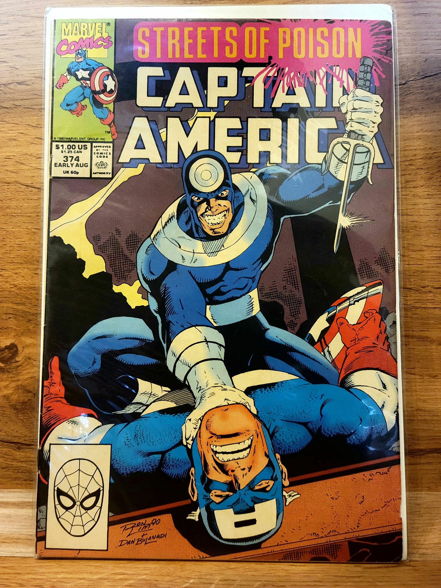 Ретро Комикс Captain America #374. 1990 Год. Оригинал!