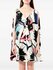 Платье BALENCIAGA Gingko print dress, размер 36, разноцветный