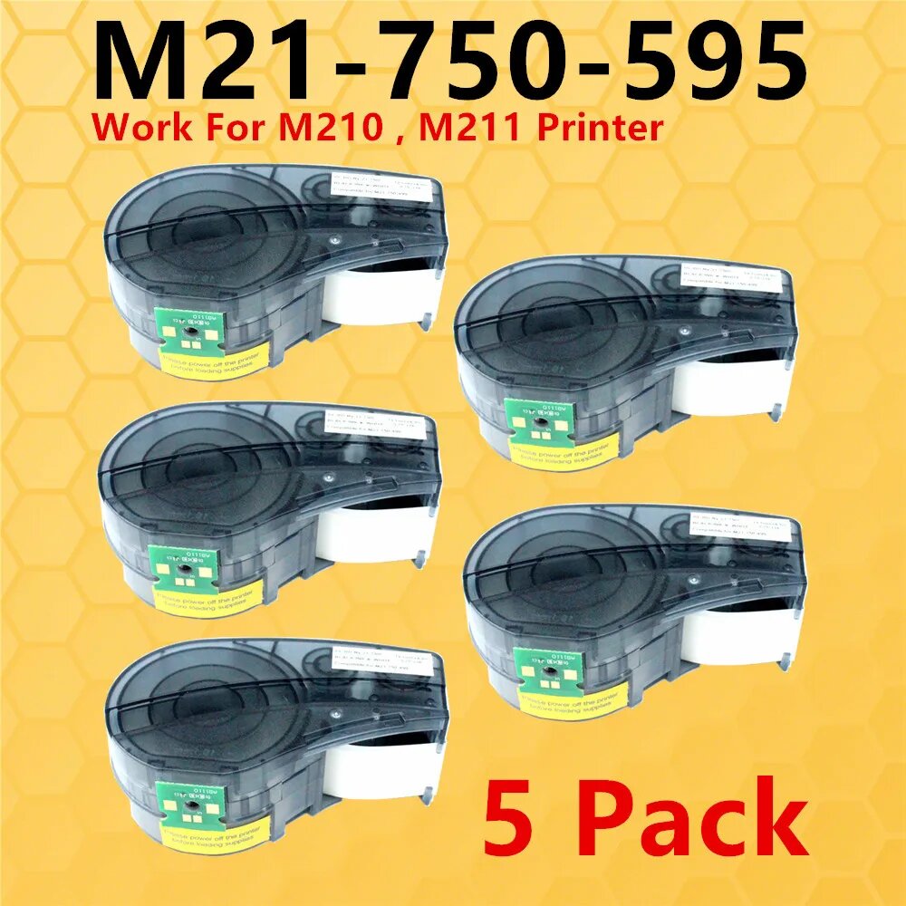 Картриджи для этикеток ZHXINYUE M21-750-595-WT для принтеров Brady M210, M211, M210-LAB
