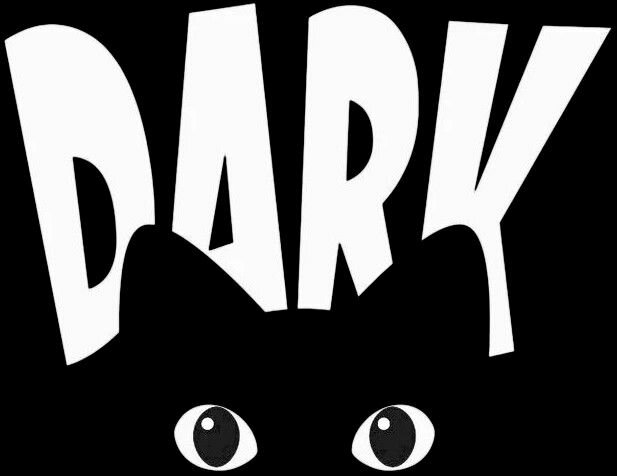 Термонаклейка на одежду "DARK "темный" Контур котика" 18см*14см