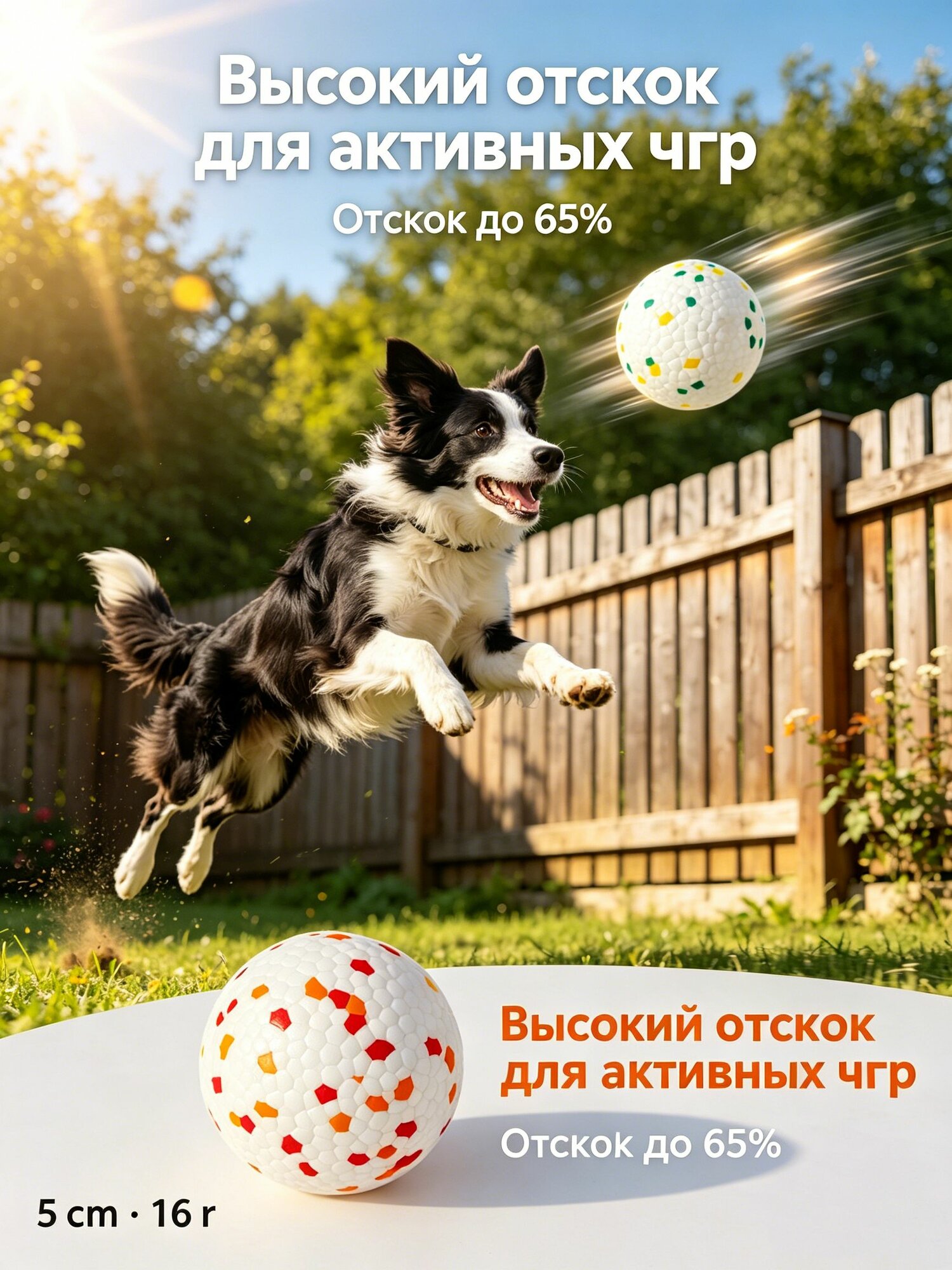 Жевательные мячи для собак набор из 2 шт, материал ETPU, прочные на разрыв, плавающие, для апортировки и активных игр, диаметр 5 см, вес 16 г апортировочные мячи плавающие мячики для активных игр