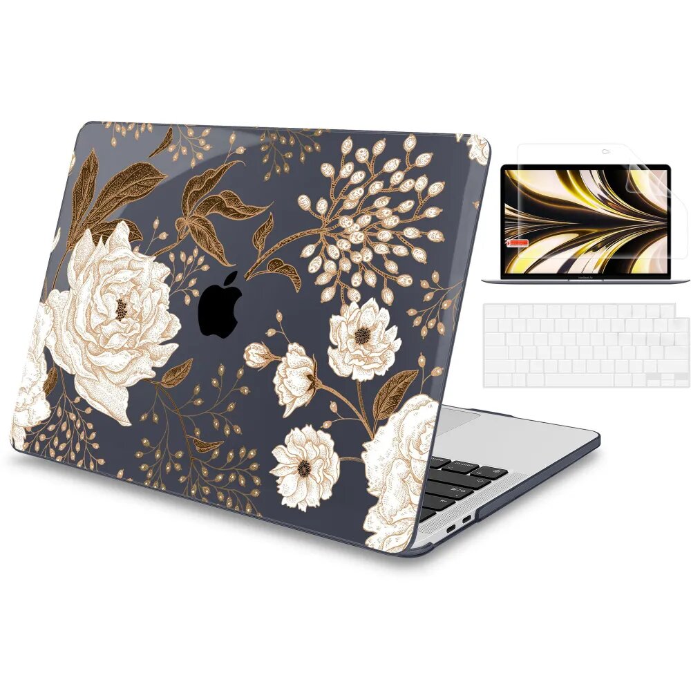 Совместим с MacBook Air M1 Чехол для ноутбука A2337 A2179 A1932 Пластиковый ударопрочный жесткий чехол для MacBook Air 13 2022 2021 2020