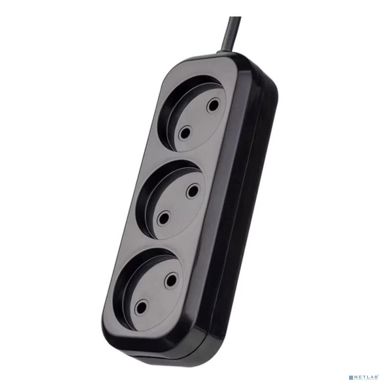 Perfeo Сетевой удлинитель без заземления "RU POWER", PF_B4066 (3,0м, 3 розетки, чёрный (Р16-012))