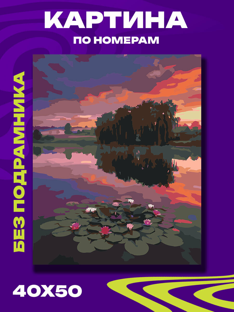 Картина по номерам Тайная заводь с кувшинками