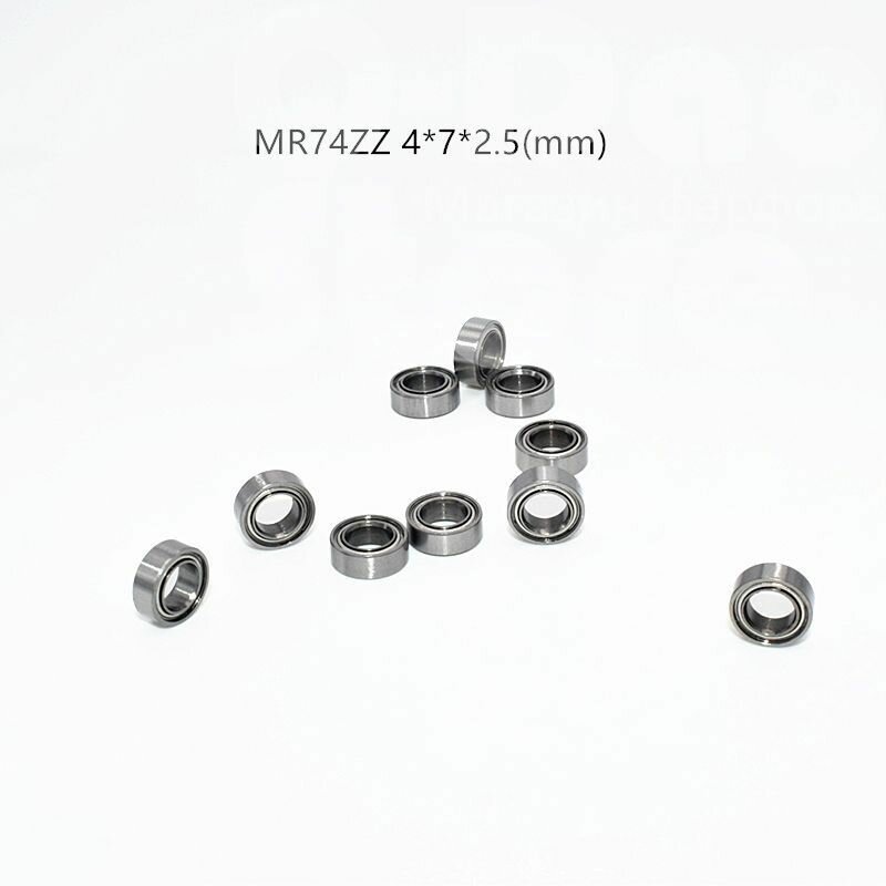 MR74ZZ 4 * 7 * 2,5 (мм) 10 шт. Металлические герметичные миниатюрные хромистые стальные подшипники 4x7x2.5 мм герметичные миниатюрные хромистые стальные