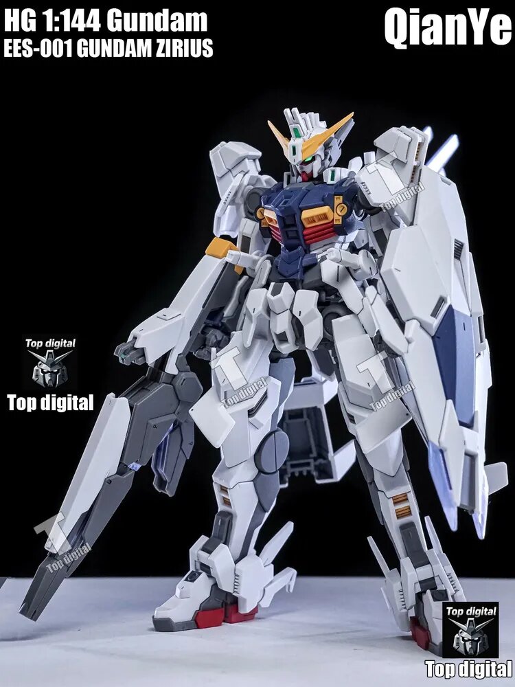 Сборная Игрушечная фигурка модель HG 1:144 Gundam EES-001 Gundam Zirius, Высококачественная модель, Поставляется с бесплатными наклейками и кронштейнами