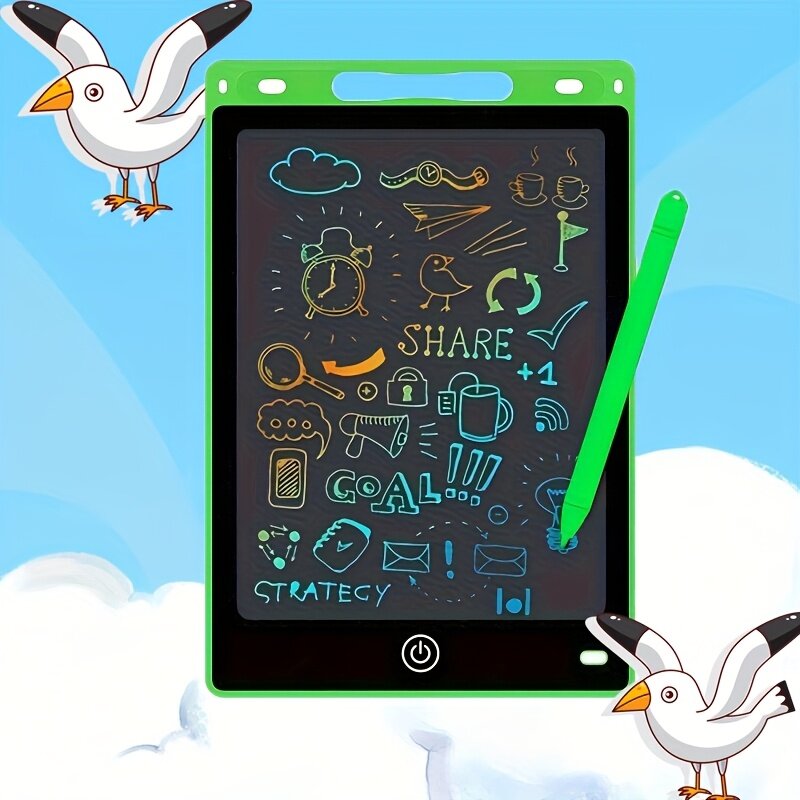 8.5-дюймовый LCD планшет для рисования для детей 3-8 лет - электронная доска для рисования и черновик, зеленый цвет