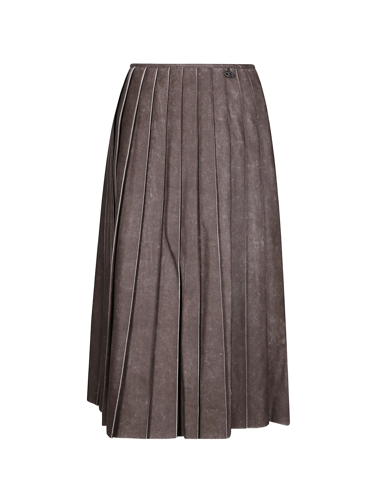 Юбка DIESEL O-Saka-T1 pleated logo-plaque skirt
