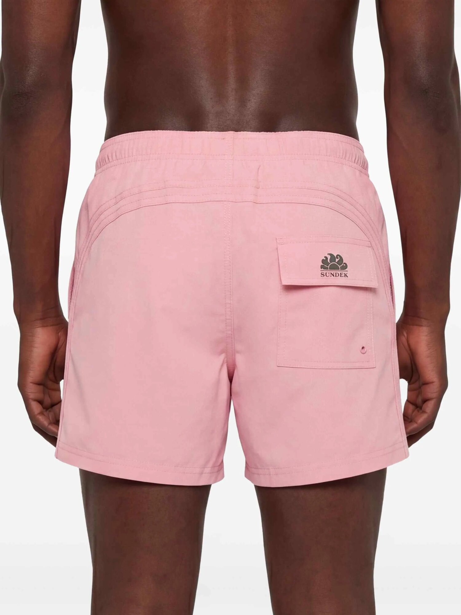 Шорты для плавания SUNDEK Logo-patch drawstring swim shorts, размер 50, coral pink — фото 1
