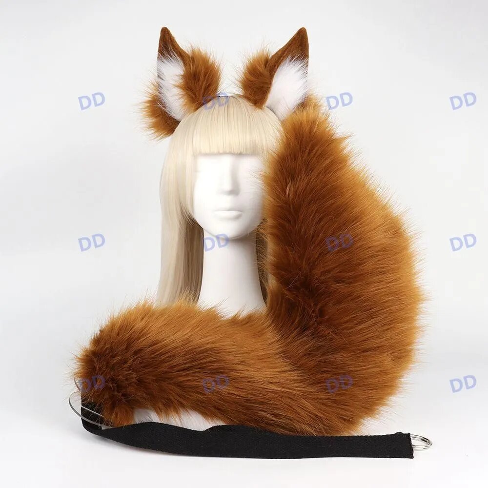Ушки лисы и хвост, ушки кошки, cosplay, набор для косплея, 2 шт.