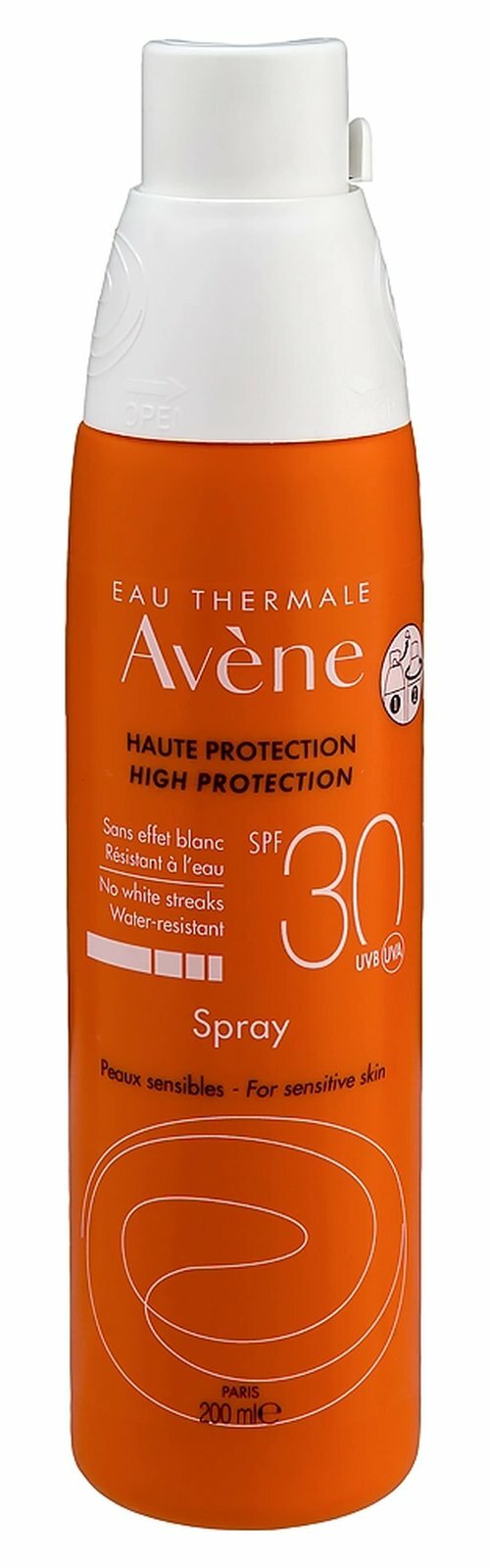 Avene Солнцезащитный спрей для лица и тела SPF30 200 мл