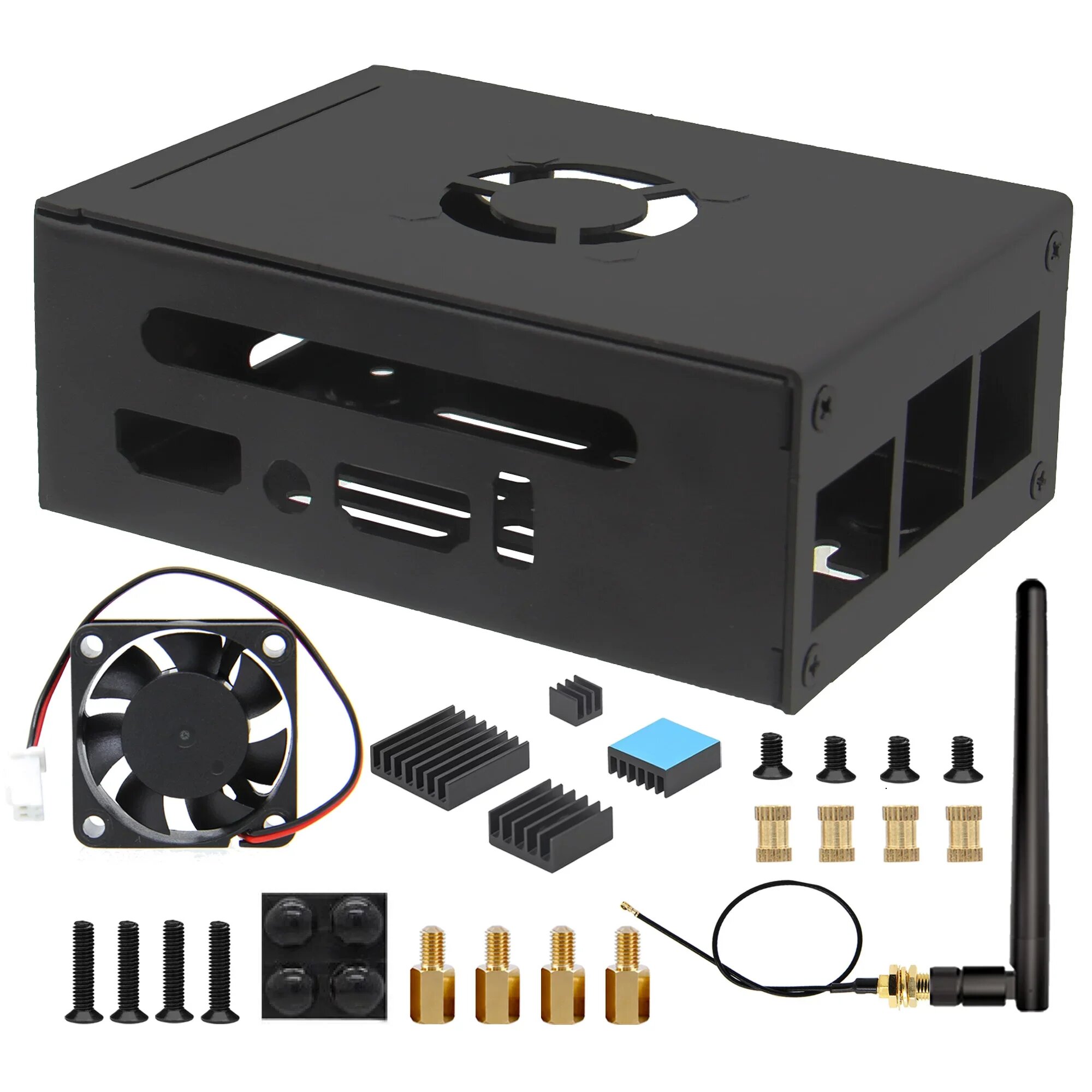 Металлический корпус MiiBestOD для Orange Pi 5 Pro/5 Max/5 N515 Antenna Case Kit