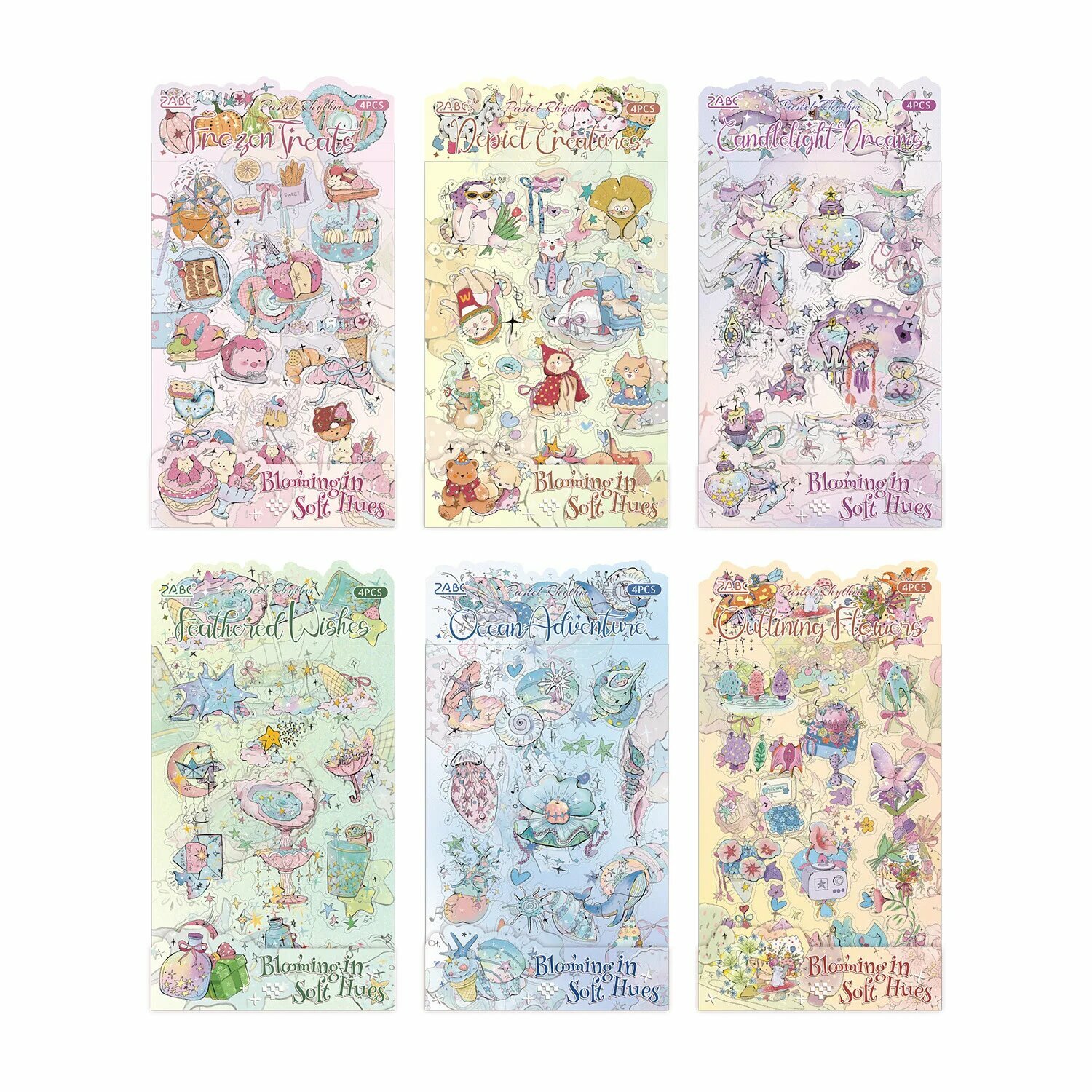 Набор наклеек PET для творчества set of 6