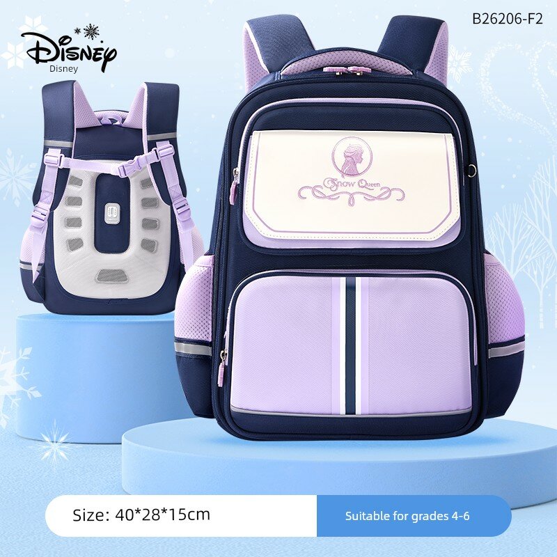 Disney Frozen Обеспечивающий защиту спины рюкзак для девочек 3-6 классов, вместительный школьный рюкзак